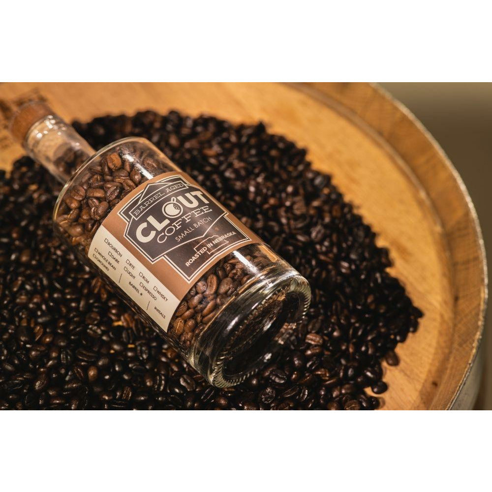 Bourbon Whiskey | Whole Bean Gift Bottle 10oz – Clout Coffee